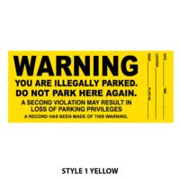 Yellow Warning Labels Pro-Tuff Decals
