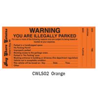 CUSTOM Orange Warning Labels Pro-Tuff Decals