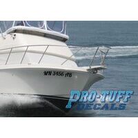 Custom Boat Registration Numbers & Letters Pro-Tuff Decals