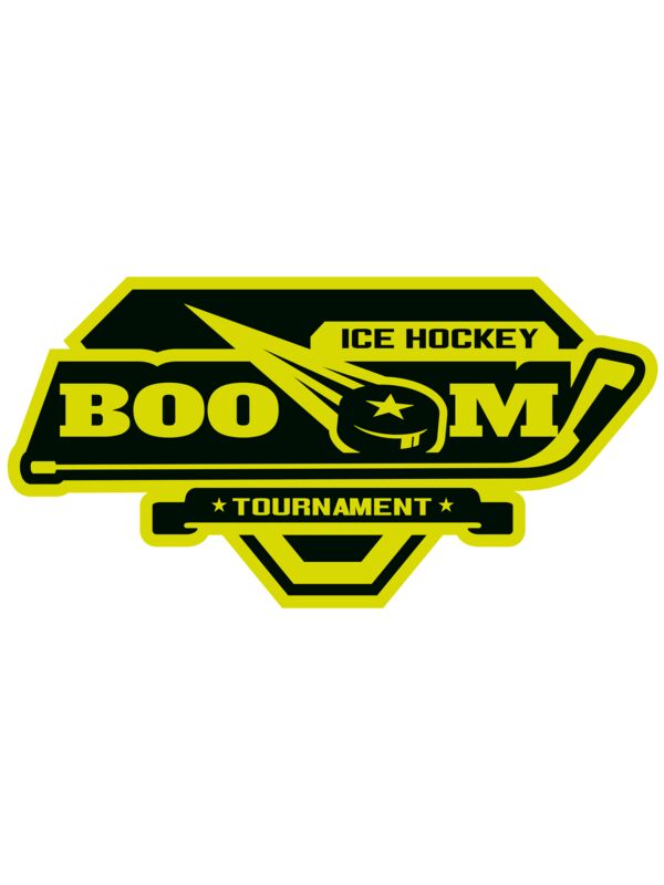 Boom Ice Hockey Tournament logo template Pro-Tuff Decals