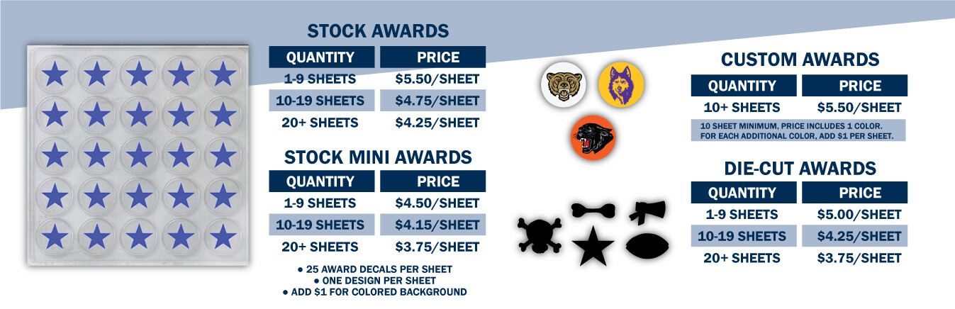 Award Decals Pro-Tuff Decals